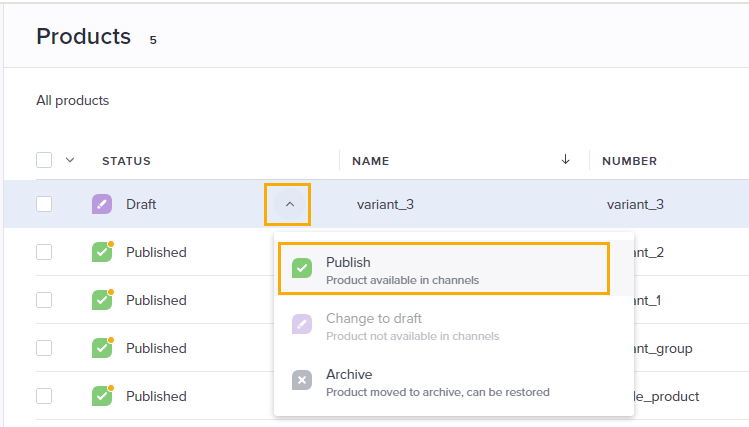 Sync/publish product information (new version)