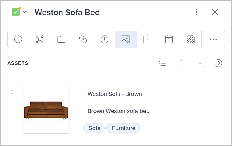 Product details panel