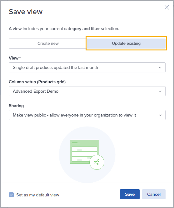 Create and manage product views