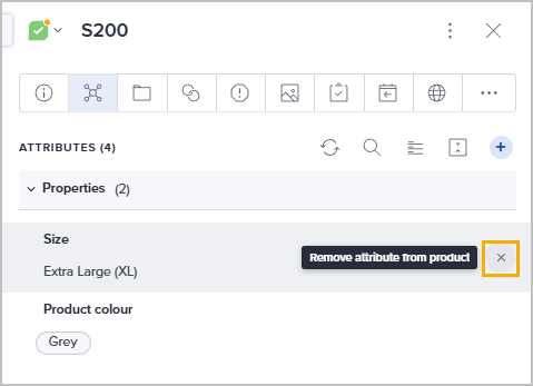 Product details panel